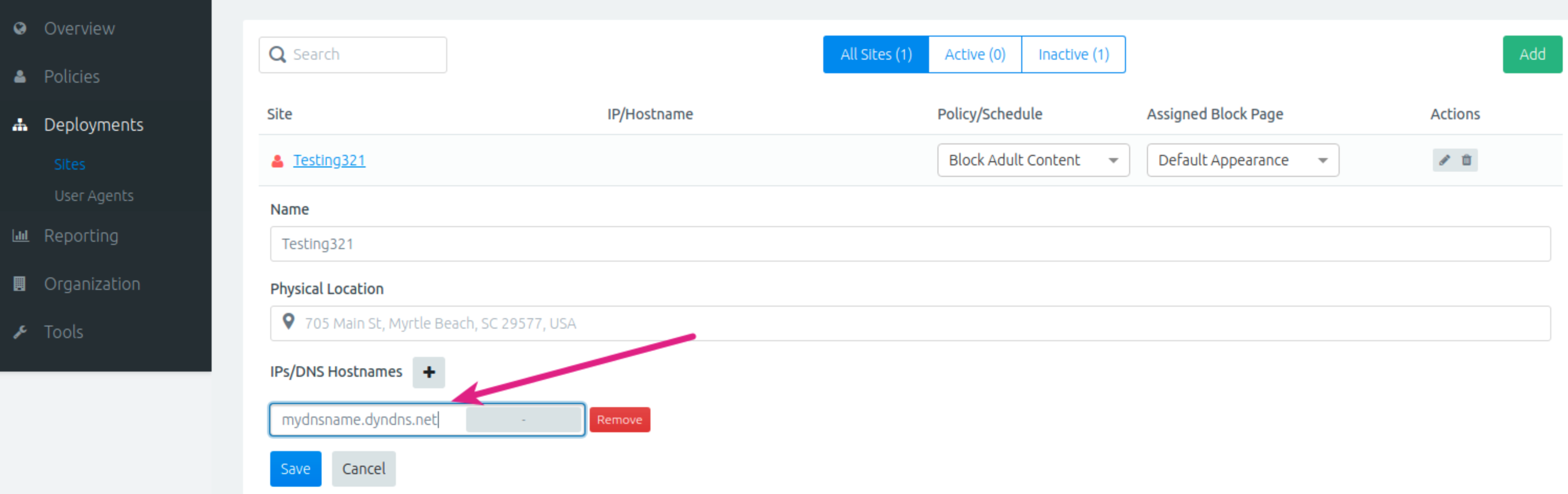 Set up Dynamic DNS hostnames for DNSFilter Site – DNSFilter