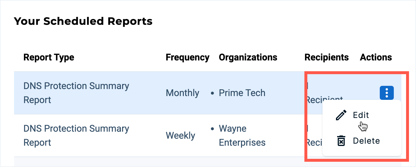 Create a Scheduled Report – DNSFilter