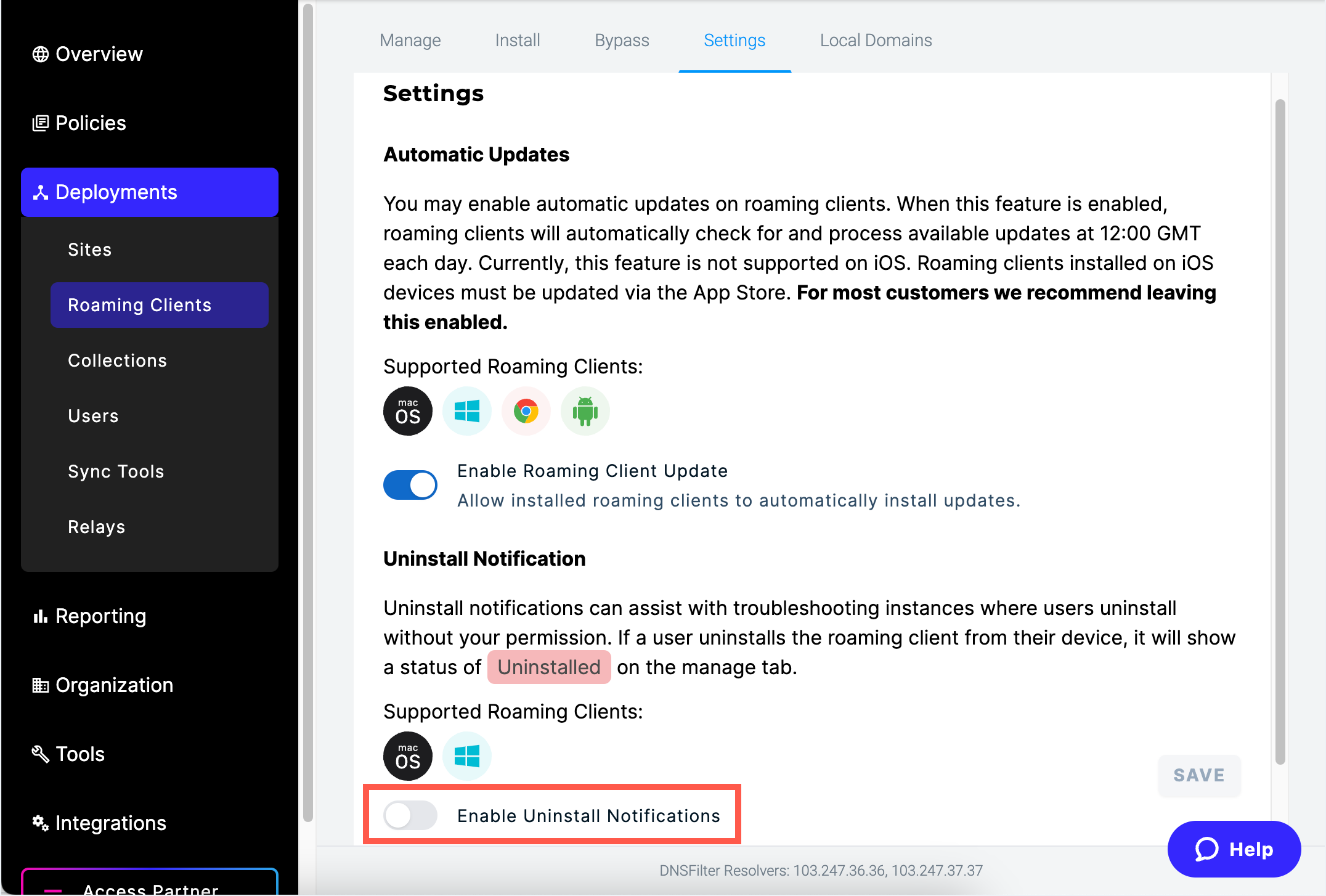 Uninstall Windows Roaming Client v1.15.3 and older – DNSFilter