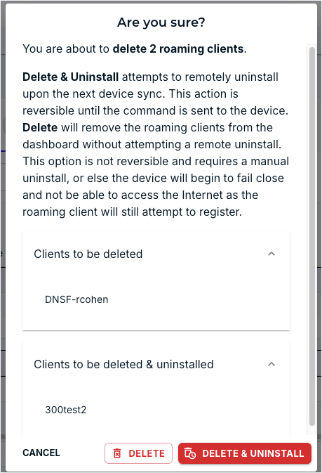 Uninstall Windows Roaming Client v2.0.1 or higher – DNSFilter