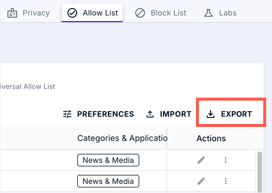 Create Allow and Block Lists – DNSFilter