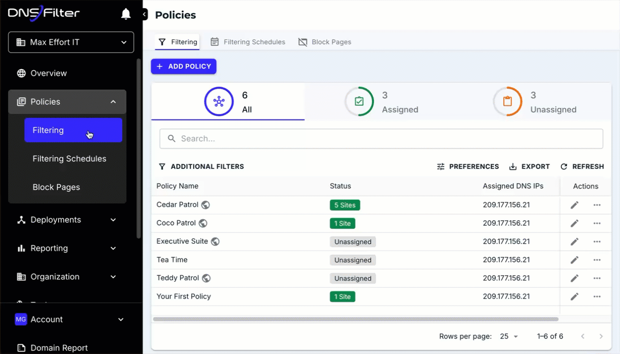 Create Allow and Block Lists – DNSFilter